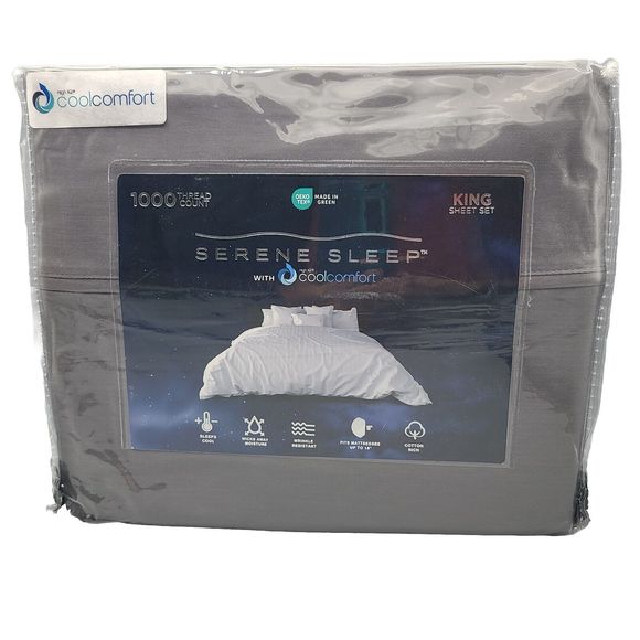 Serene Sleep | Bedding | Serene Sleep Dark Grey Cool Comfort 00thread ...